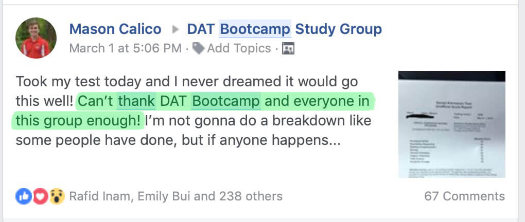 Student & Customer Reviews | DAT Bootcamp
