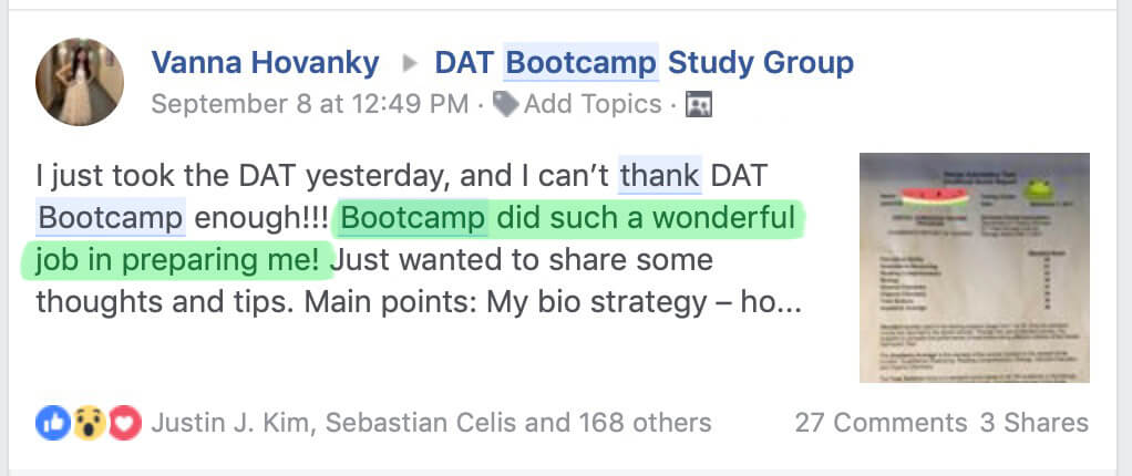 Student & Customer Reviews | DAT Bootcamp