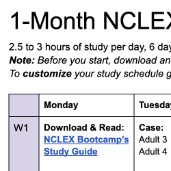 Free 1, 2, & 3-Month NCLEX® Study Schedule (2024) | NCLEX Bootcamp