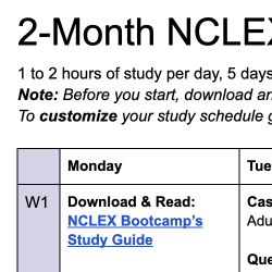 Free 1, 2, & 3-Month NCLEX® Study Schedule (2024) | NCLEX Bootcamp