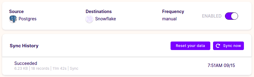 How to Connect & Load Data from Postgres to Snowflake destination?
