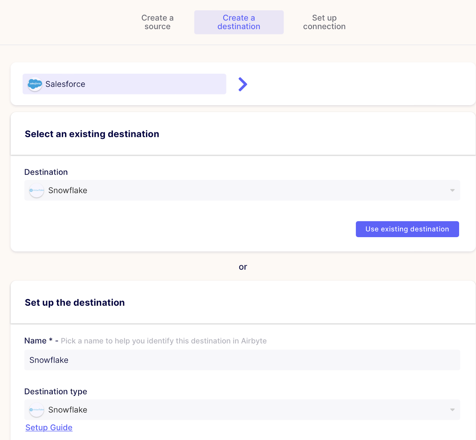How to Connect & Load Data from Salesforce to Snowflake destination?
