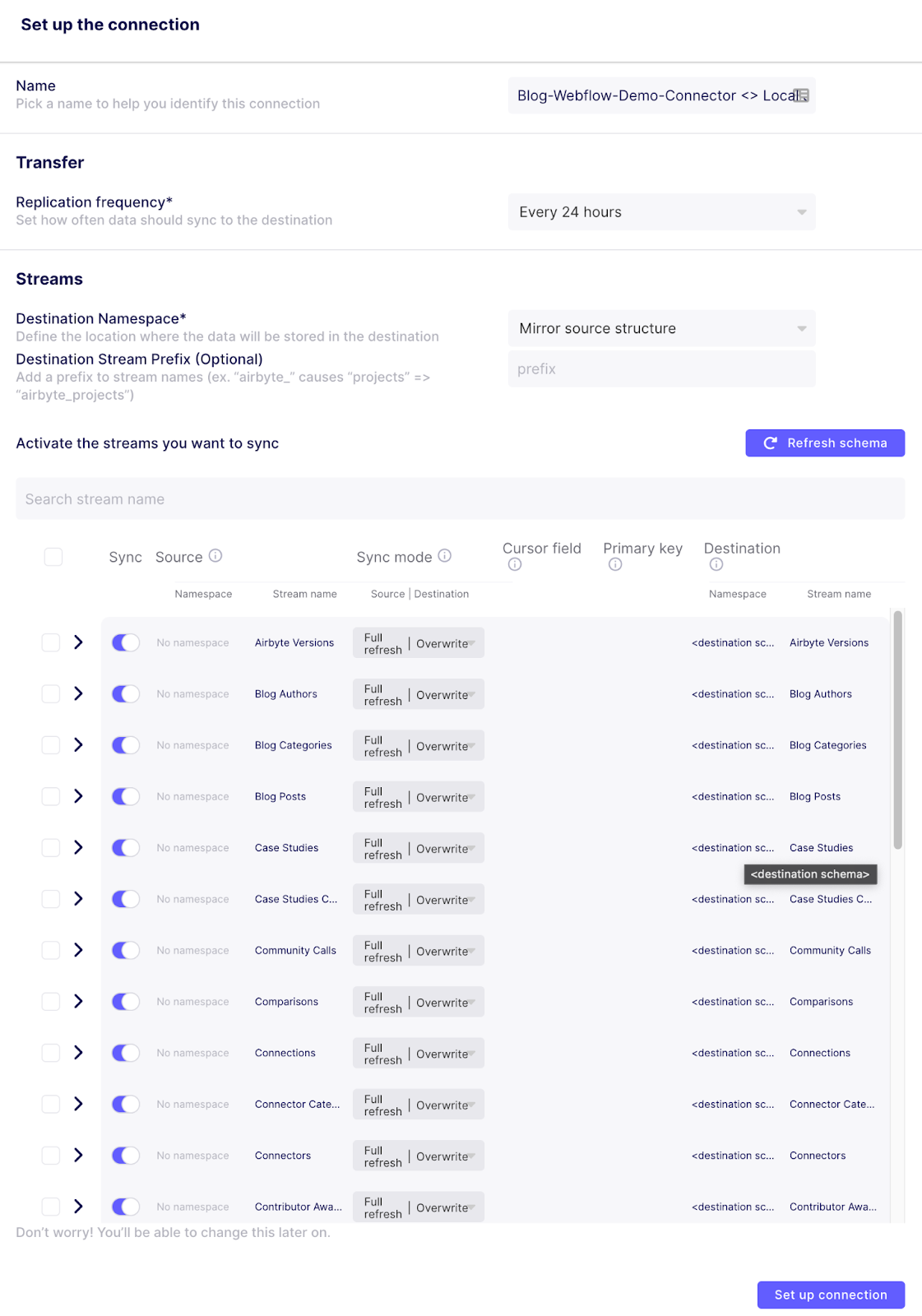 Build a connector to extract data from the Webflow API | Airbyte