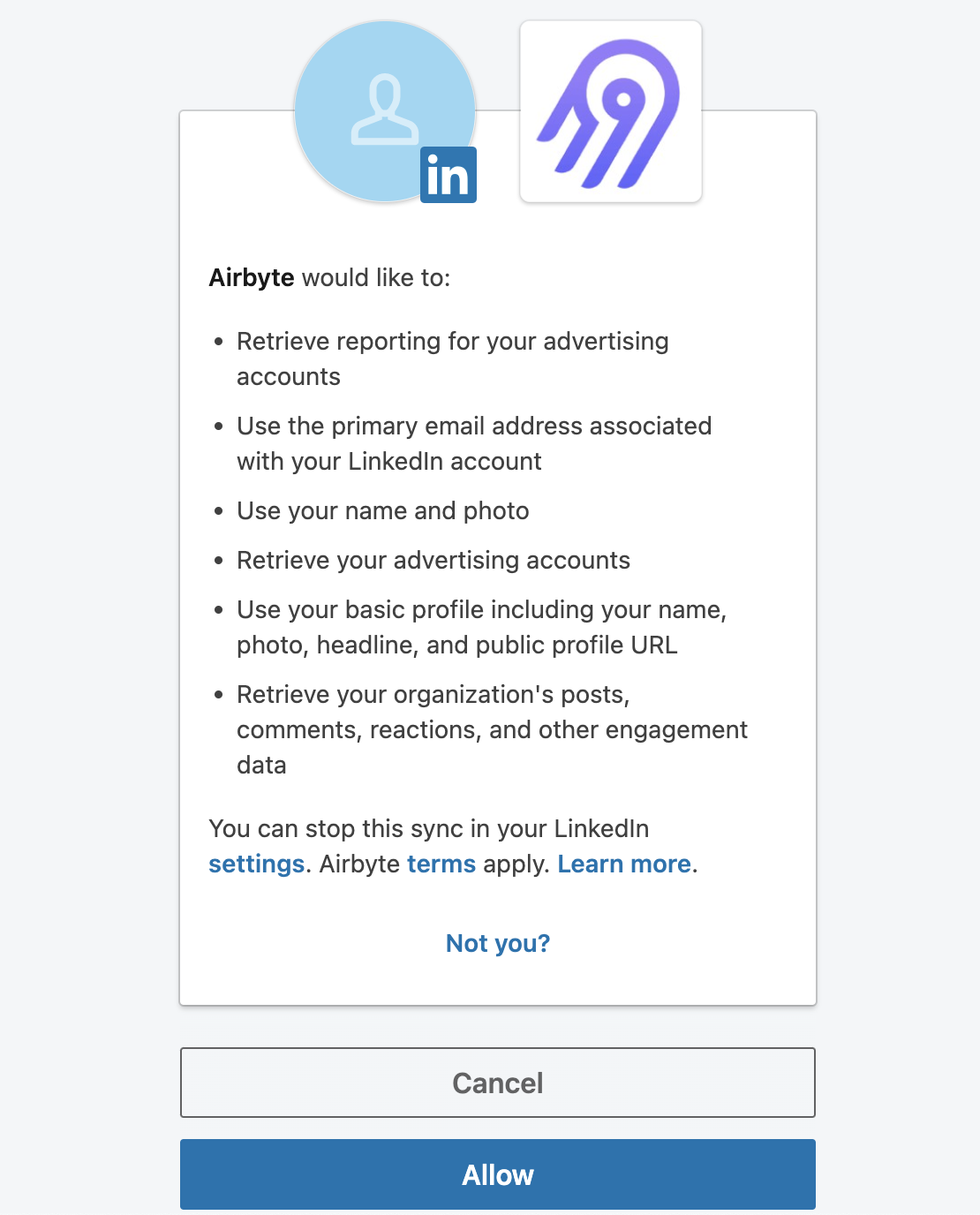 Export data from LinkedIn Ads to BigQuery | Airbyte