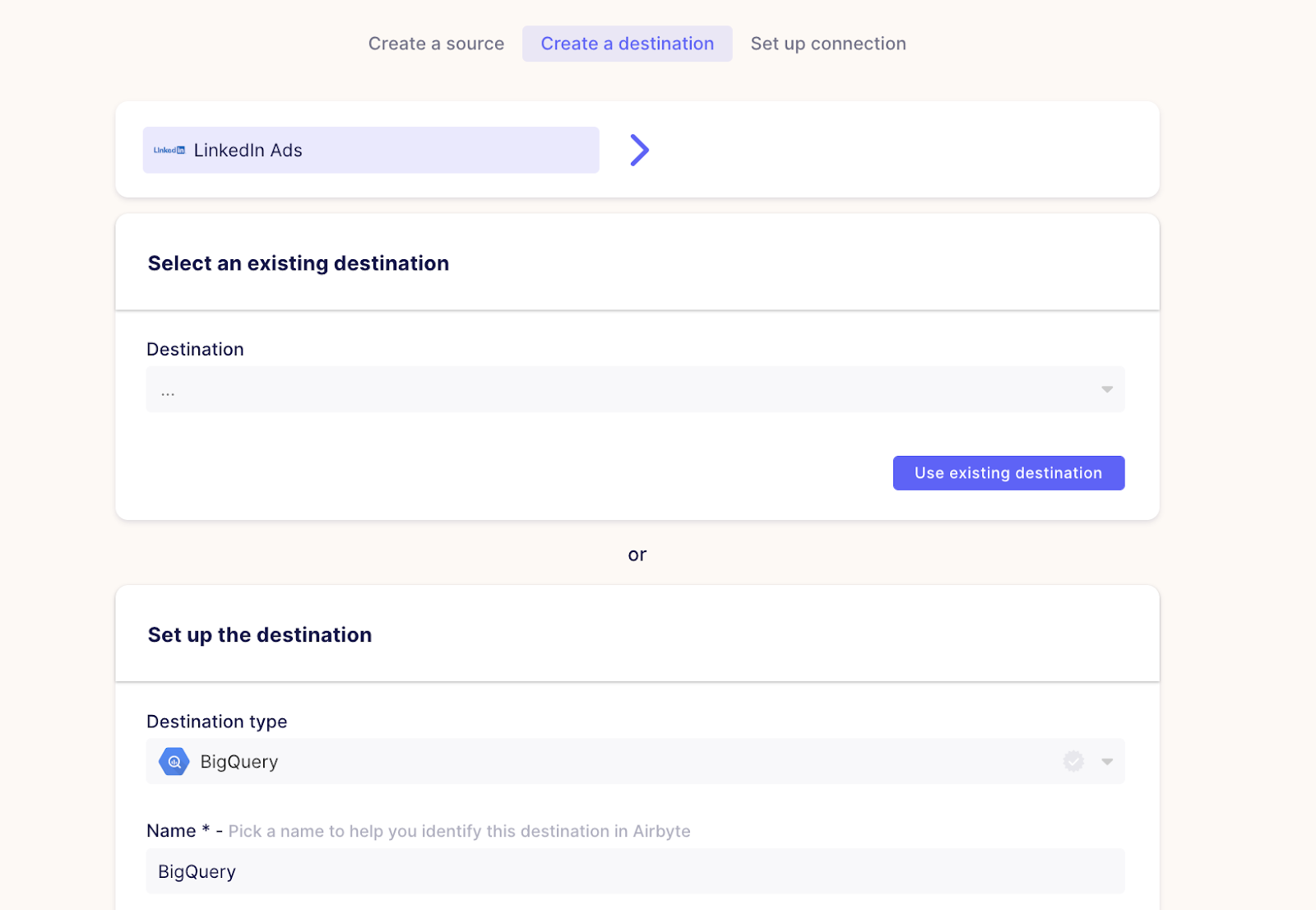 Export data from LinkedIn Ads to BigQuery | Airbyte