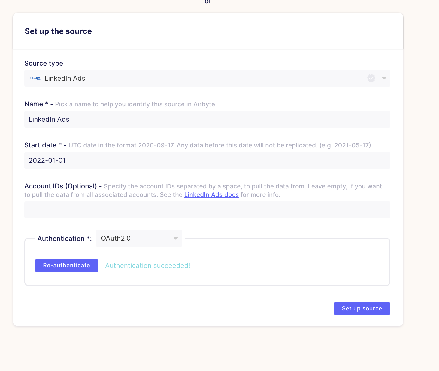 Export data from LinkedIn Ads to BigQuery | Airbyte