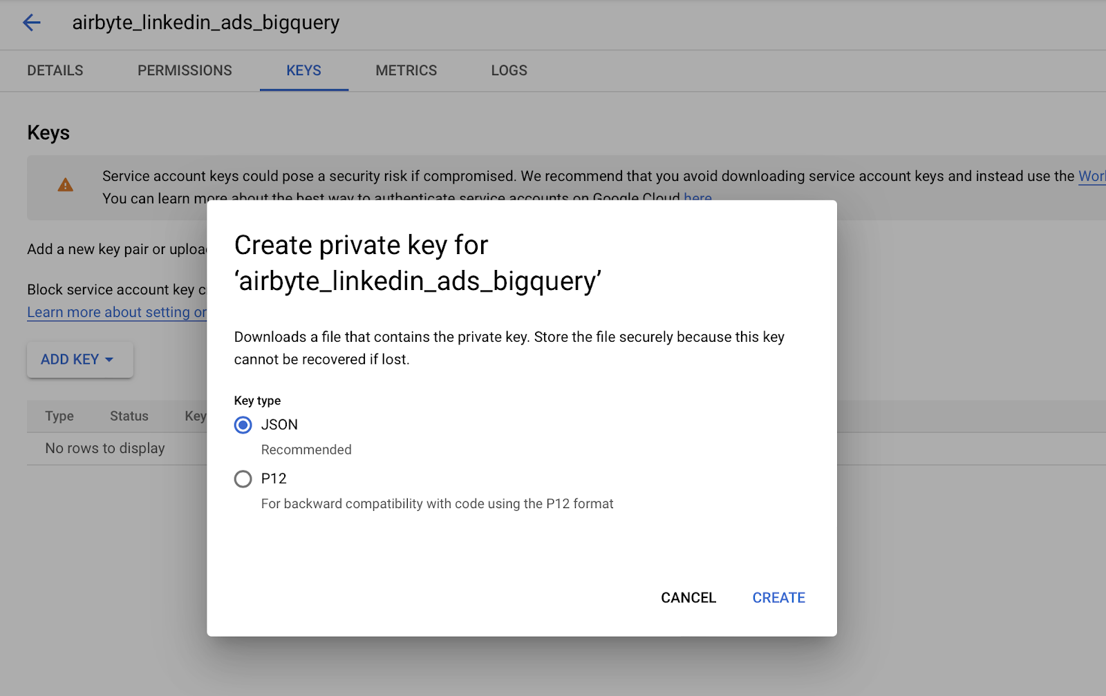 Export data from LinkedIn Ads to BigQuery | Airbyte