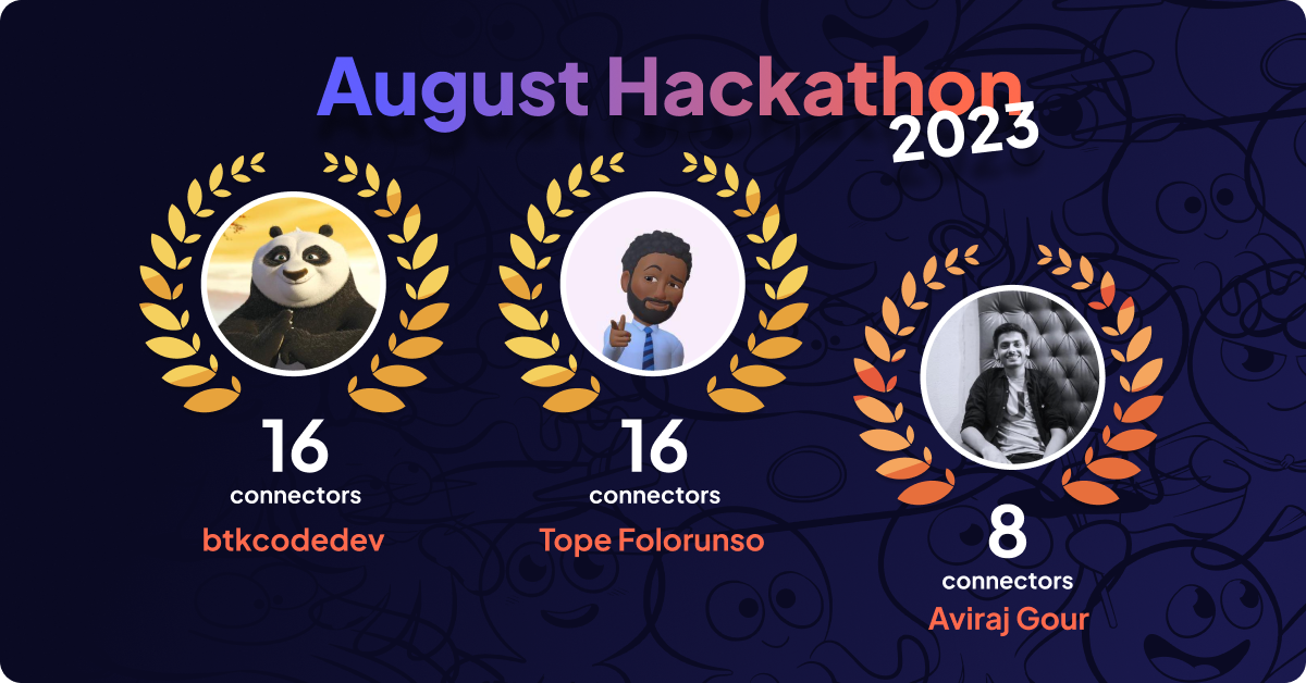 Announcing August 2023 Hackathon winners! | Airbyte