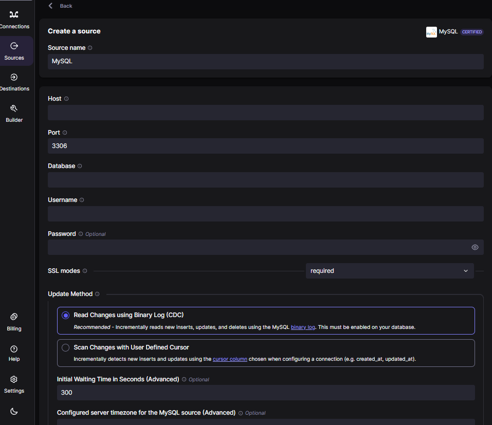 How to Connect & Load Data from MySQL to Postgres destination?