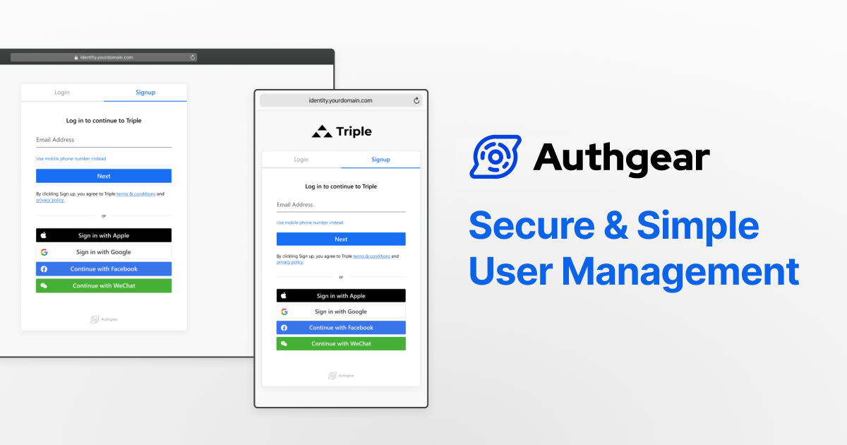 Simplified Identity & Access Management, Built for Dev with Security - Authgear