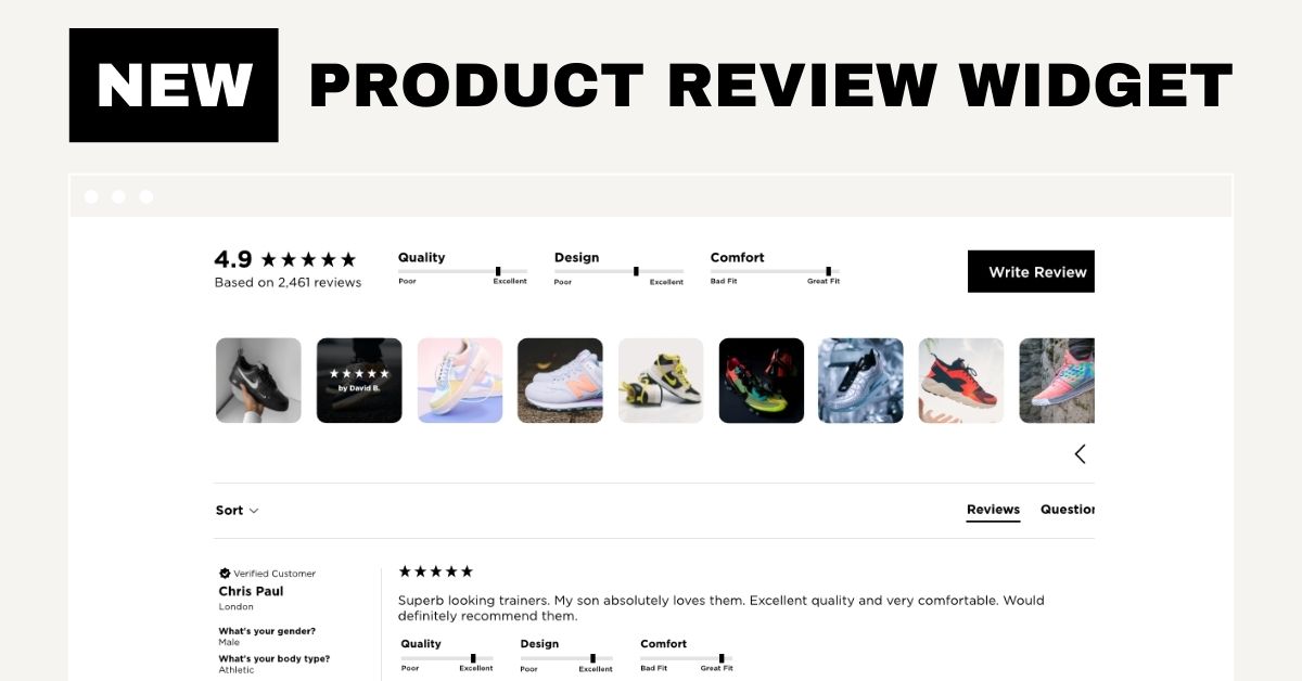 New Customisable Product Review Widget | REVIEWS.io