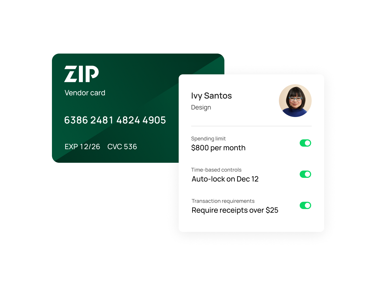 Vendor cards | Zip