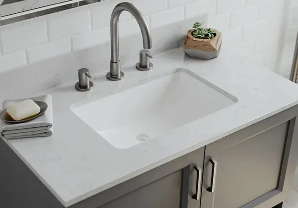 We offer a fine selection of kitchen and bathroom sinks.