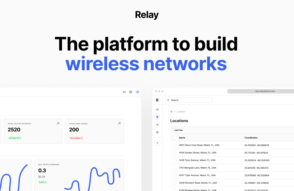 Relay - The platform to build wireless networks