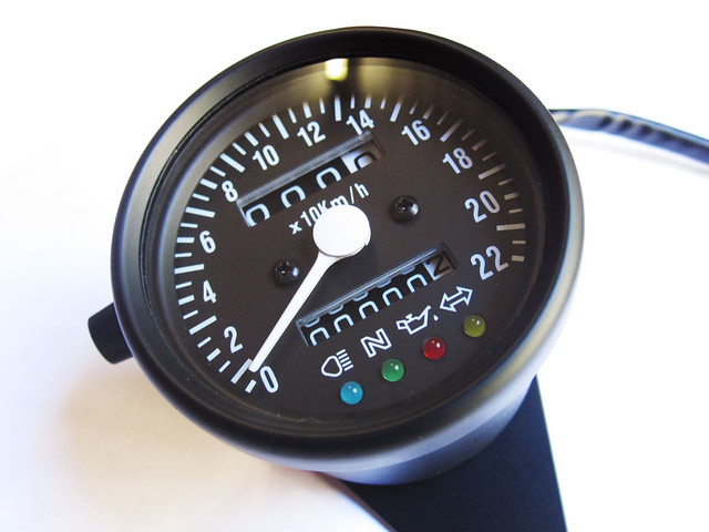 Super Mini 48mm Speedo Matt Black | Lanesplitter Garage