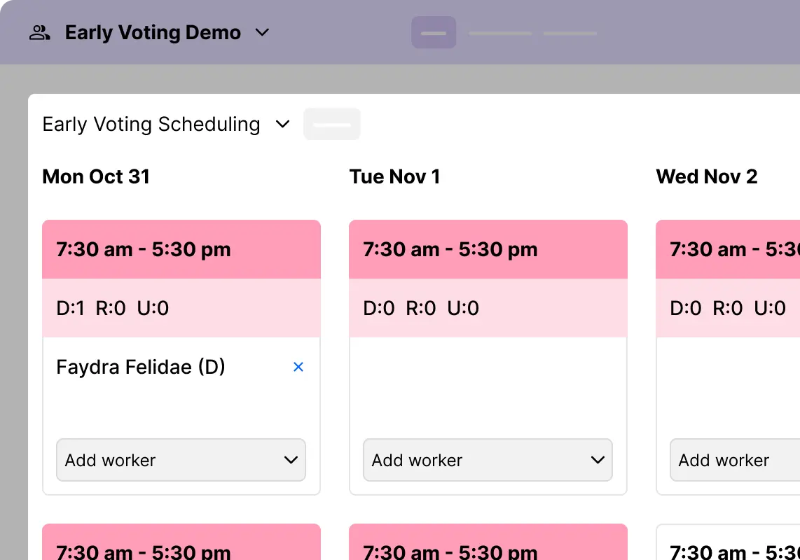 Election Worker Management System | USDR