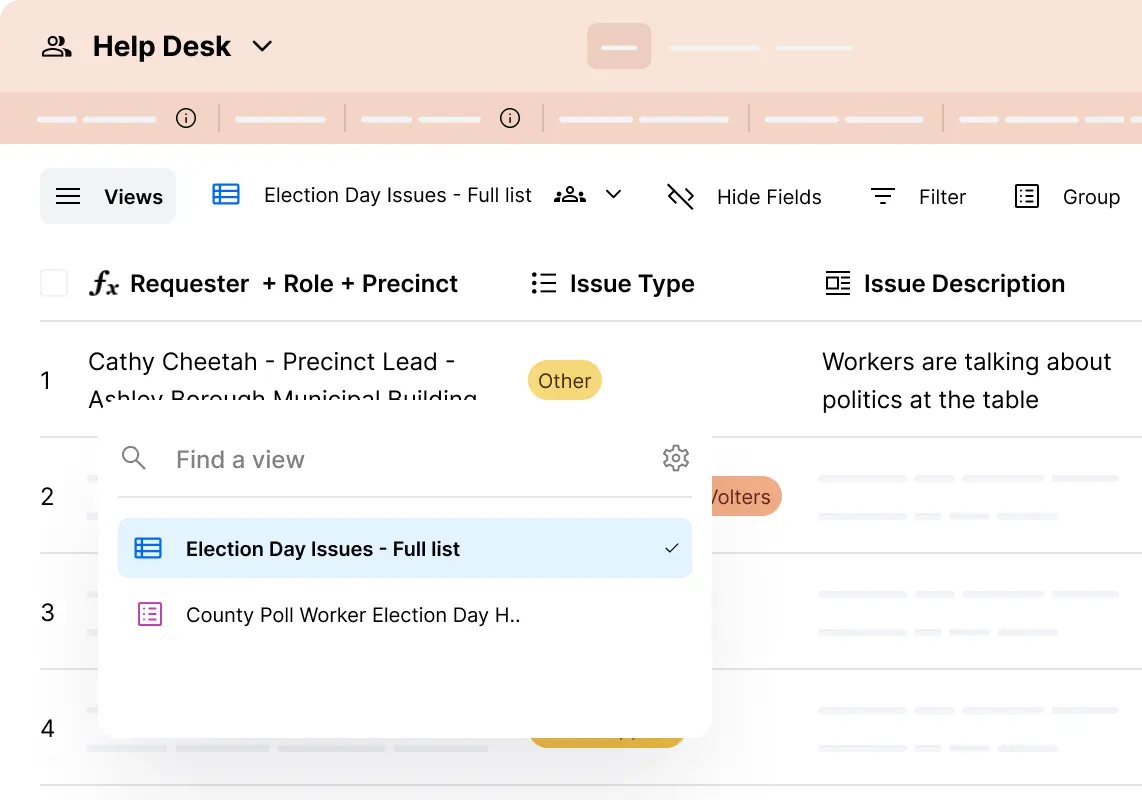 Election Administration Help Desk Software | USDR