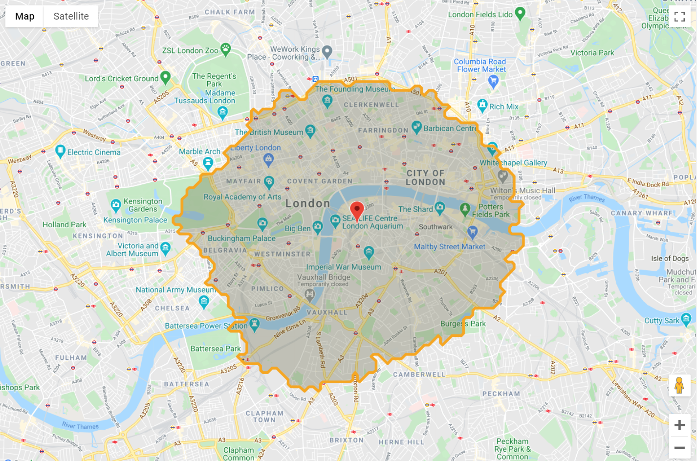 Draw Circles On Google Maps Of Specific Distance Powell Thosped