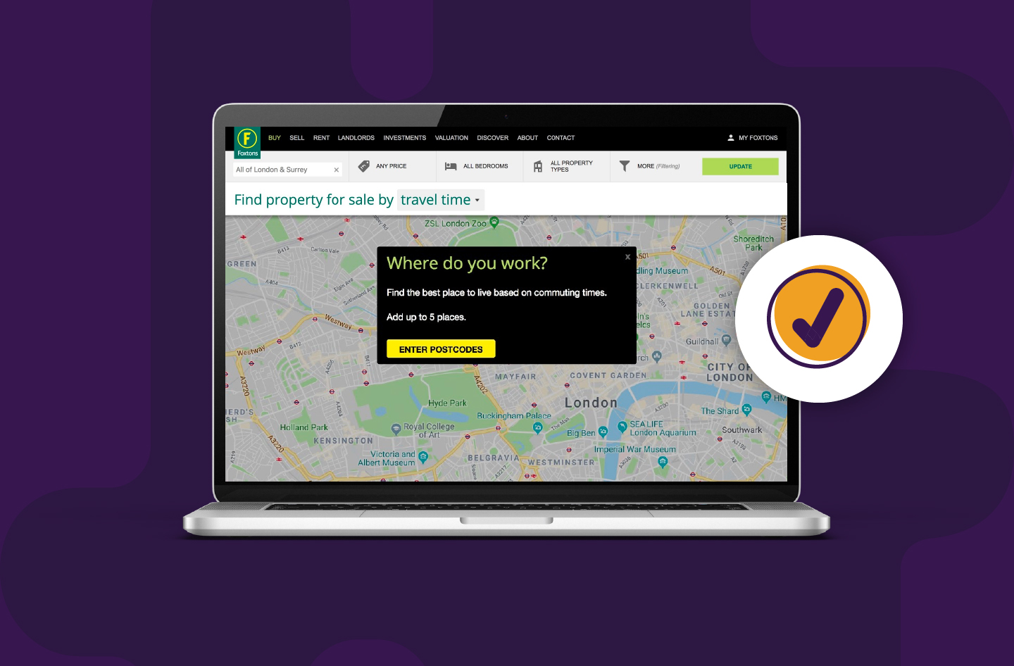 Isochrone Map Case Study: Foxtons' Commute Time Search