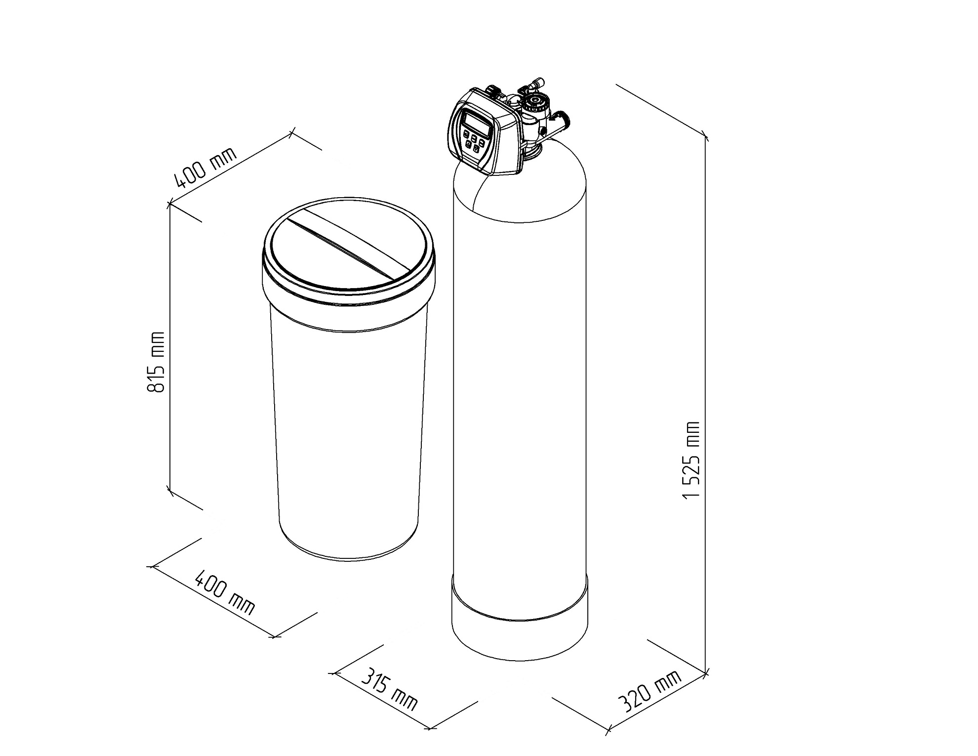 Softener assy w/o resin 12x52. 1" CI valve: Buy Softener assy w/o resin ...