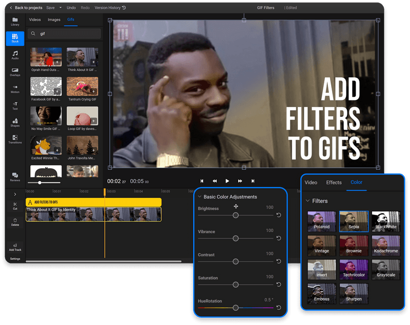Add filters to GIF | The fastest way to put filters on GIFs online