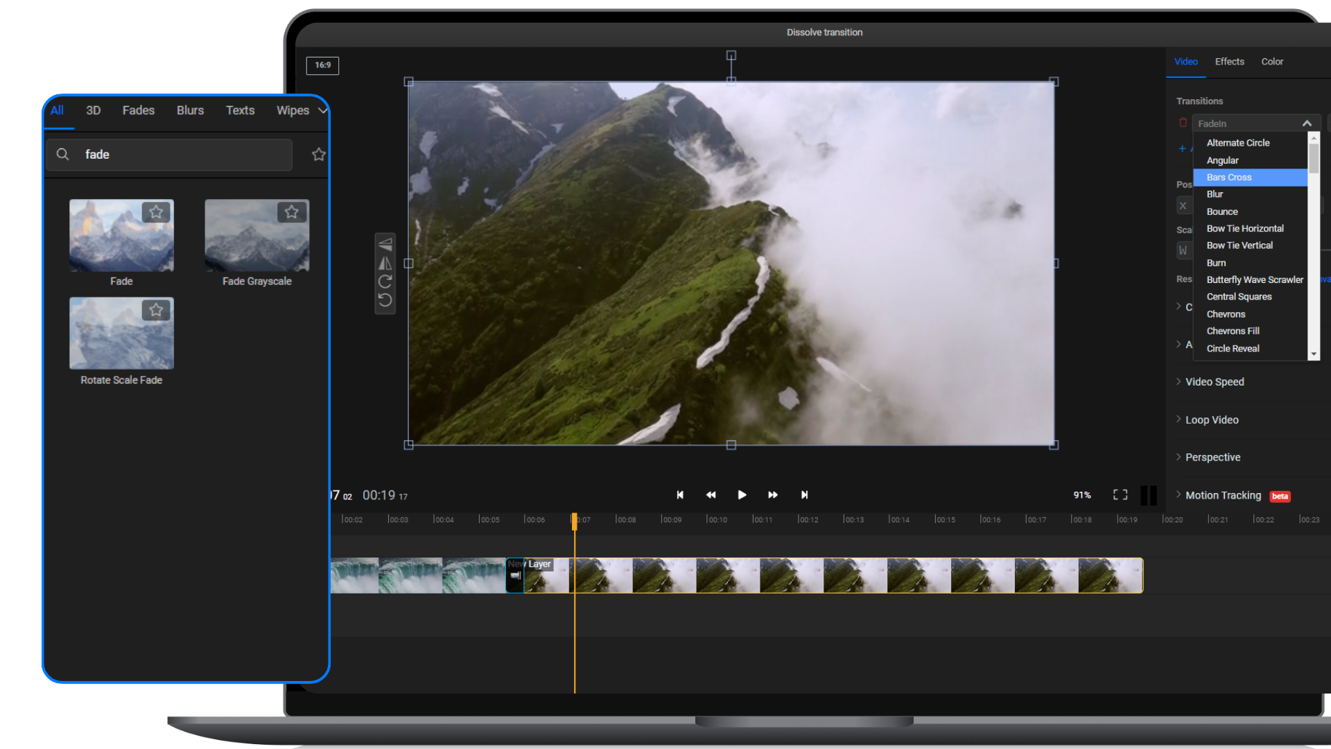 Create a Dissolve Transition with Our Online Video Editor