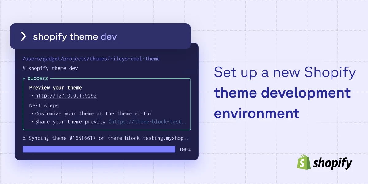 Setting up a local dev environment for building Shopify themes