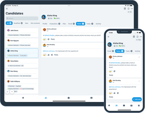 Mobile recruiting app | Recruitee