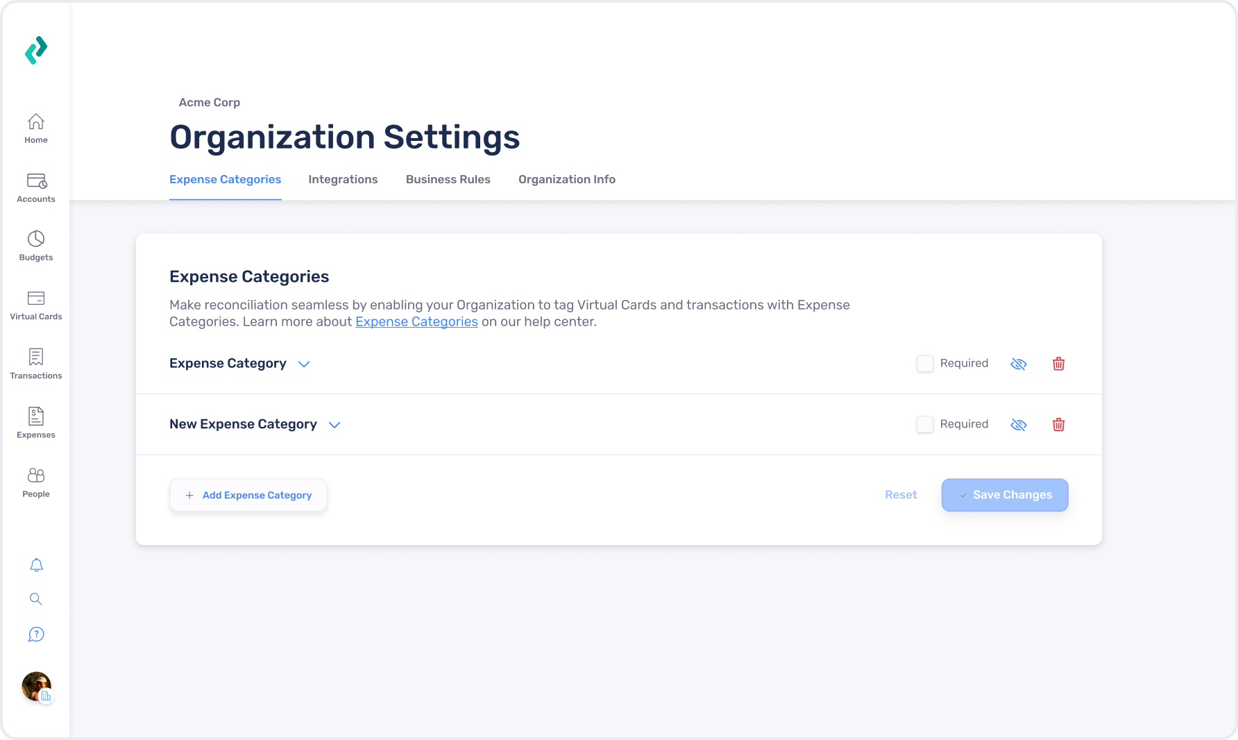 Expense codes & integrations | Getting started guide | Extend