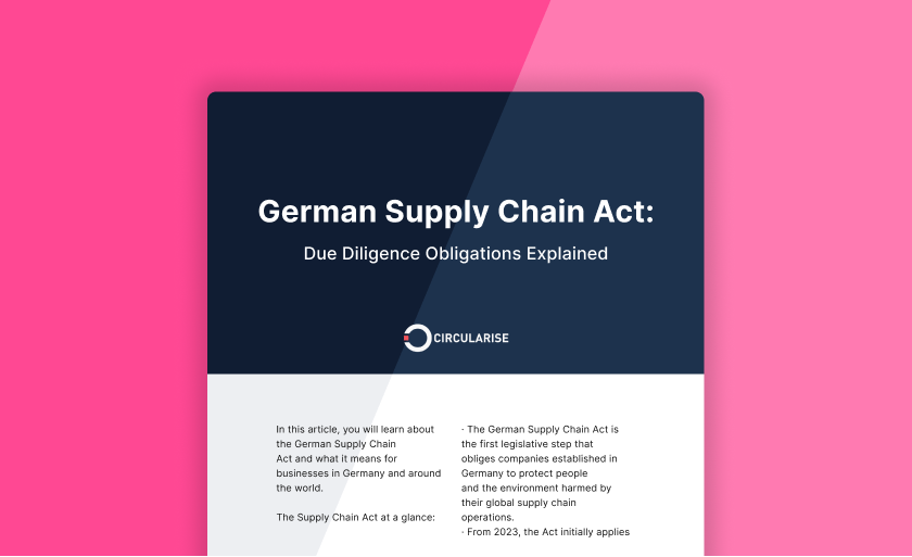 German Supply Chain Act: Due Diligence Obligations Explained Circularise