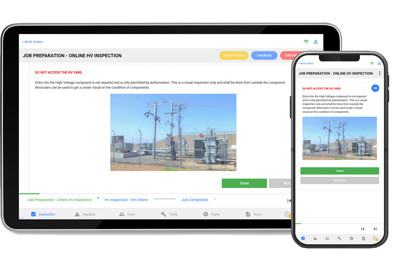Mobile Inspections and Work Instructions