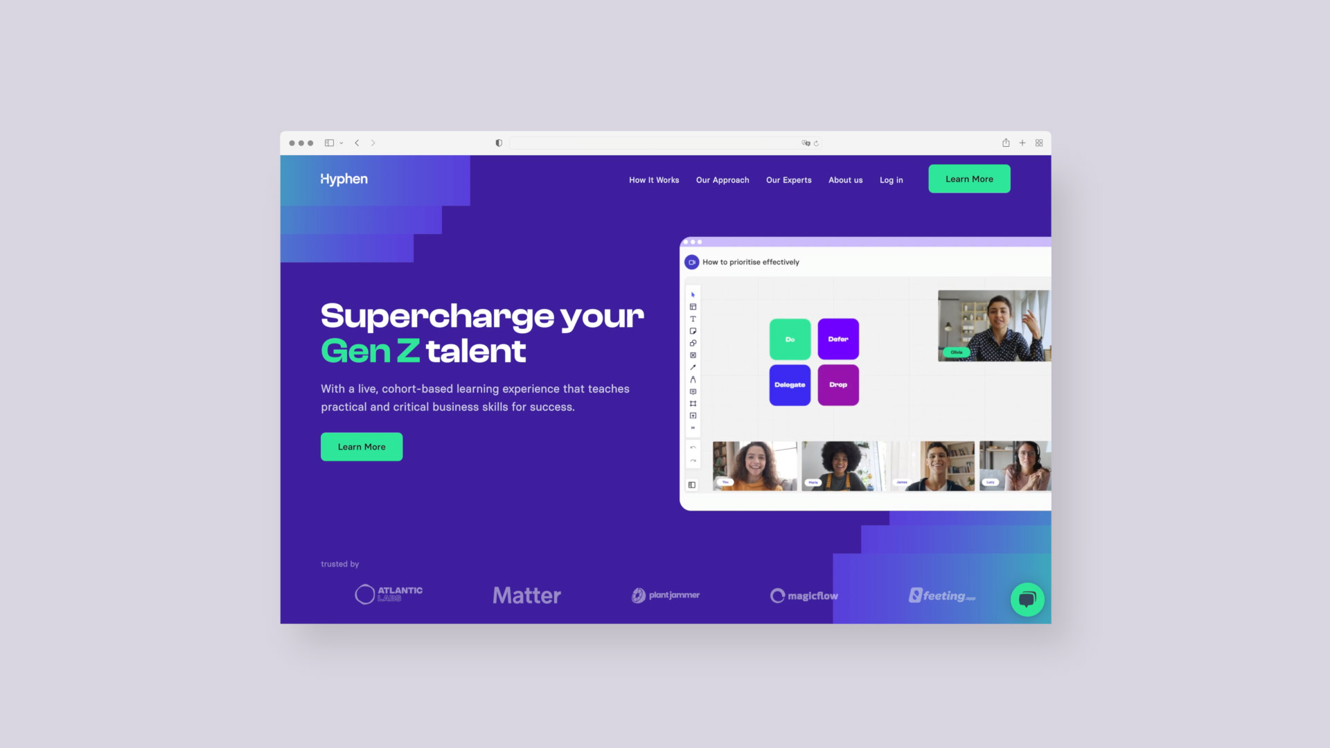 Webflow development for Hyphen