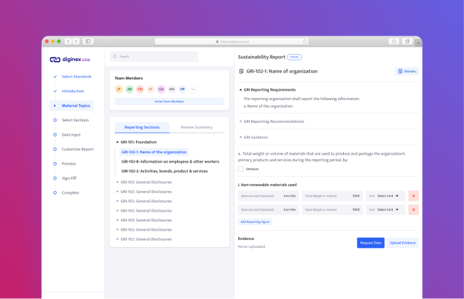 Sustainability reporting software - DiginexESG