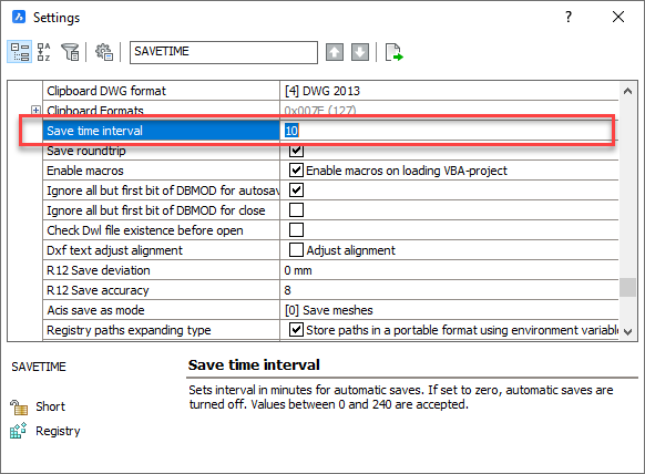 Autosave - How to set and use. | CAD Concepts NZ News and Updates