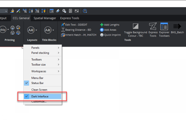 Dark Interface (COLORTHEME) | CAD Concepts NZ News and Updates
