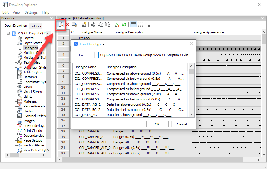 BricsCAD Custom Linetypes | CAD Concepts Resources