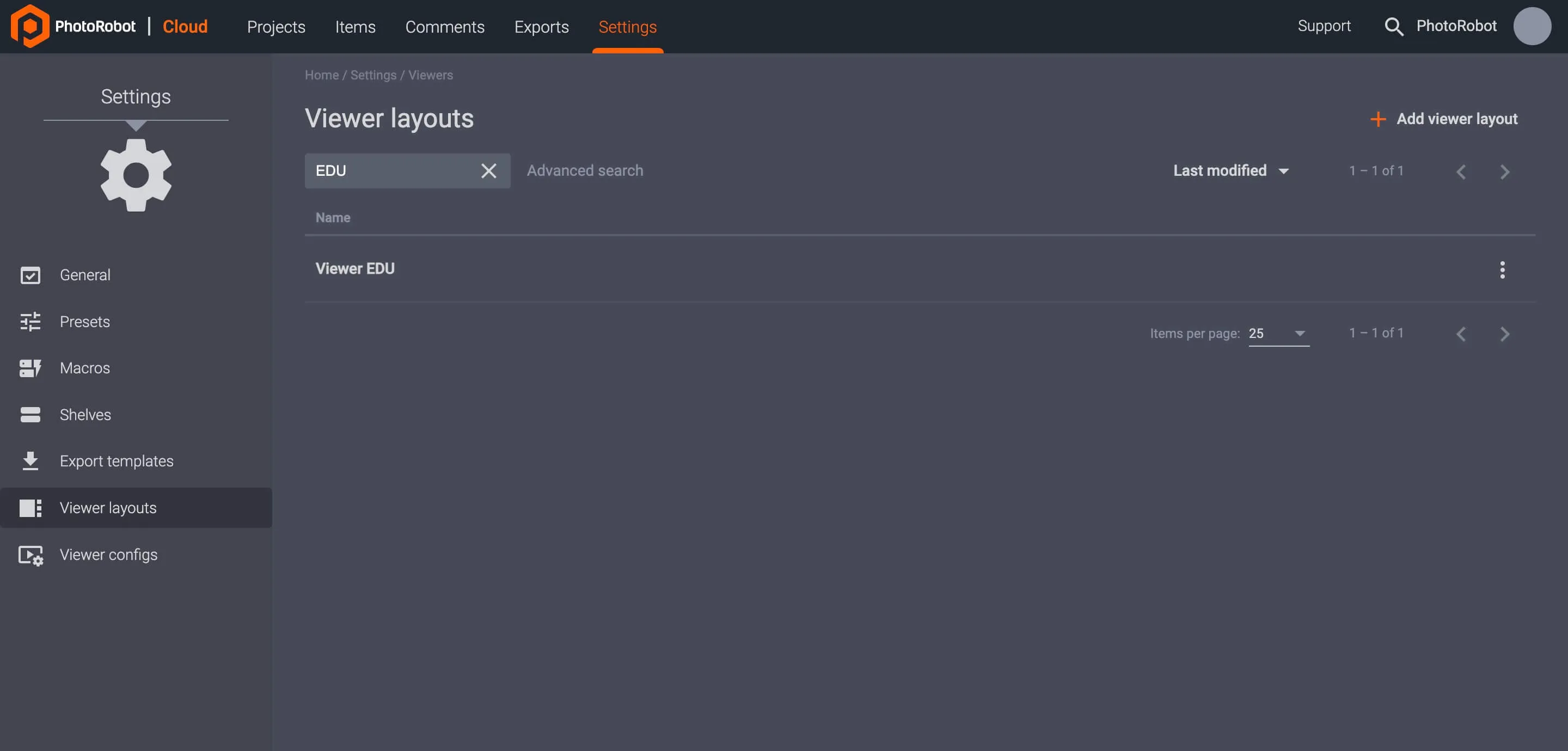PhotoRobot پوسته و پیکربندی نمایشگر - راهنمای پشتیبانی کاربر