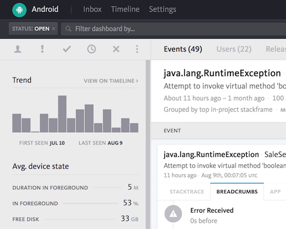 Introducing Automatic Breadcrumbs For Android Bugsnag Blog 