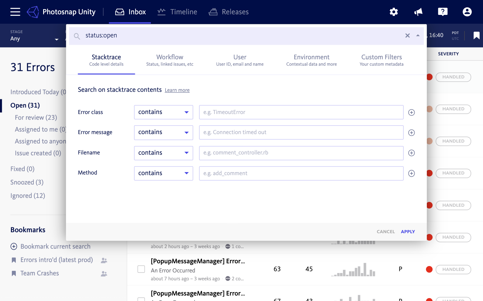 Detect Unity Exceptions Bugsnag Platform