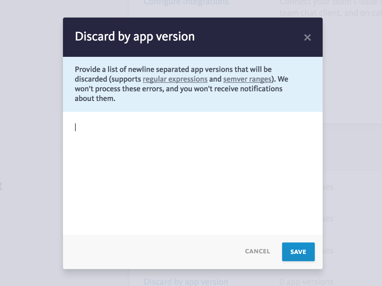 Discard Errors By App Version In Bugsnag Bugsnag Blog