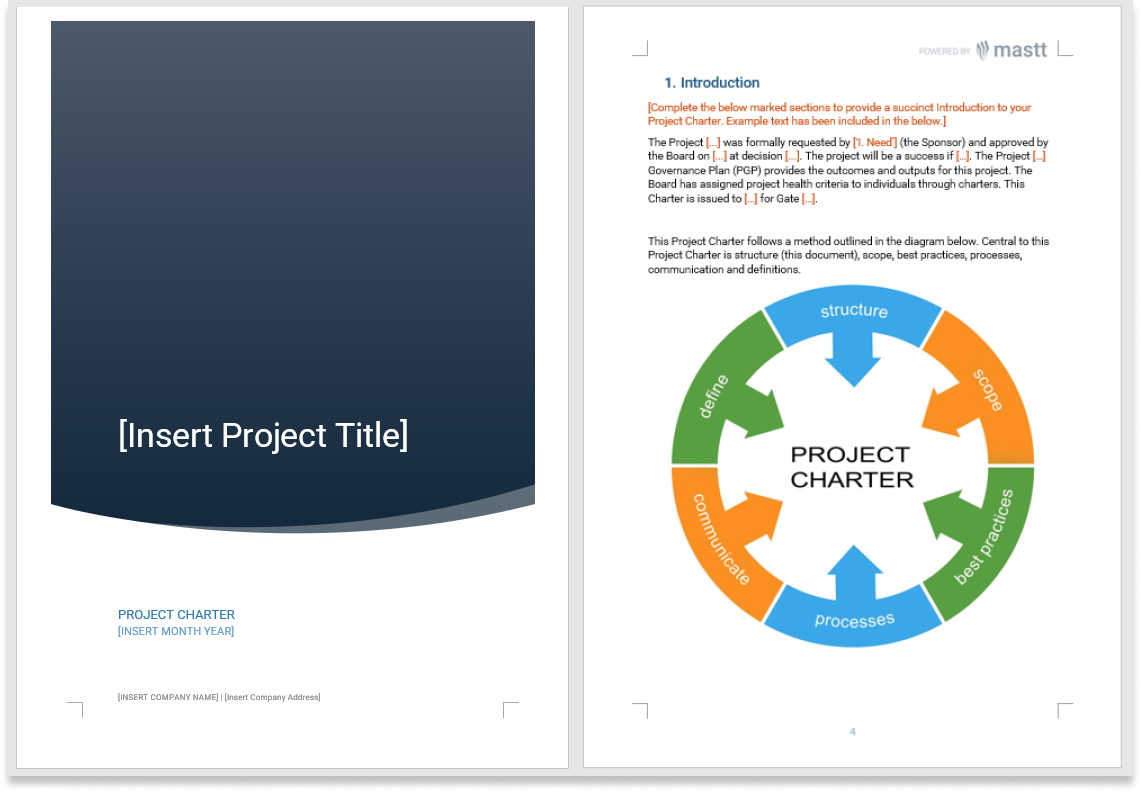 Project Charter Template (Word, Excel)