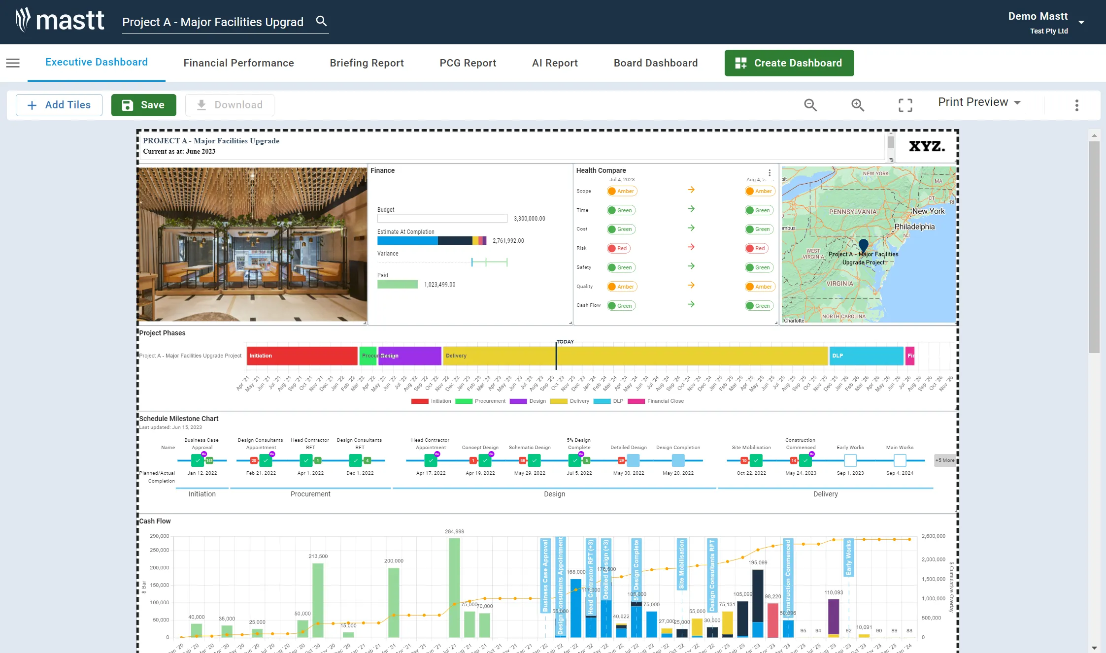Fast, easy reports & dashboards to power your capital projects