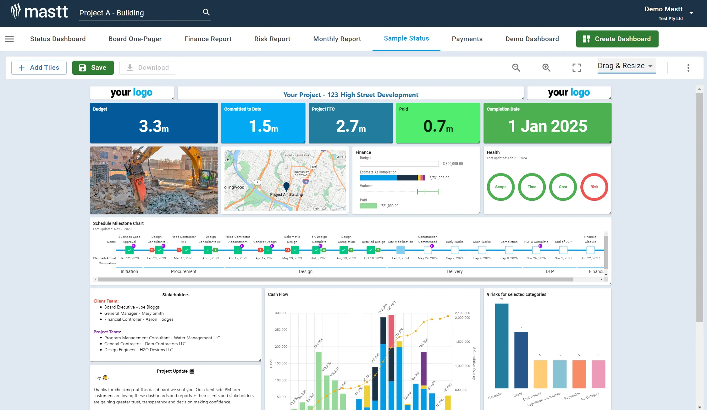 Fast, easy reports & dashboards to power your capital projects