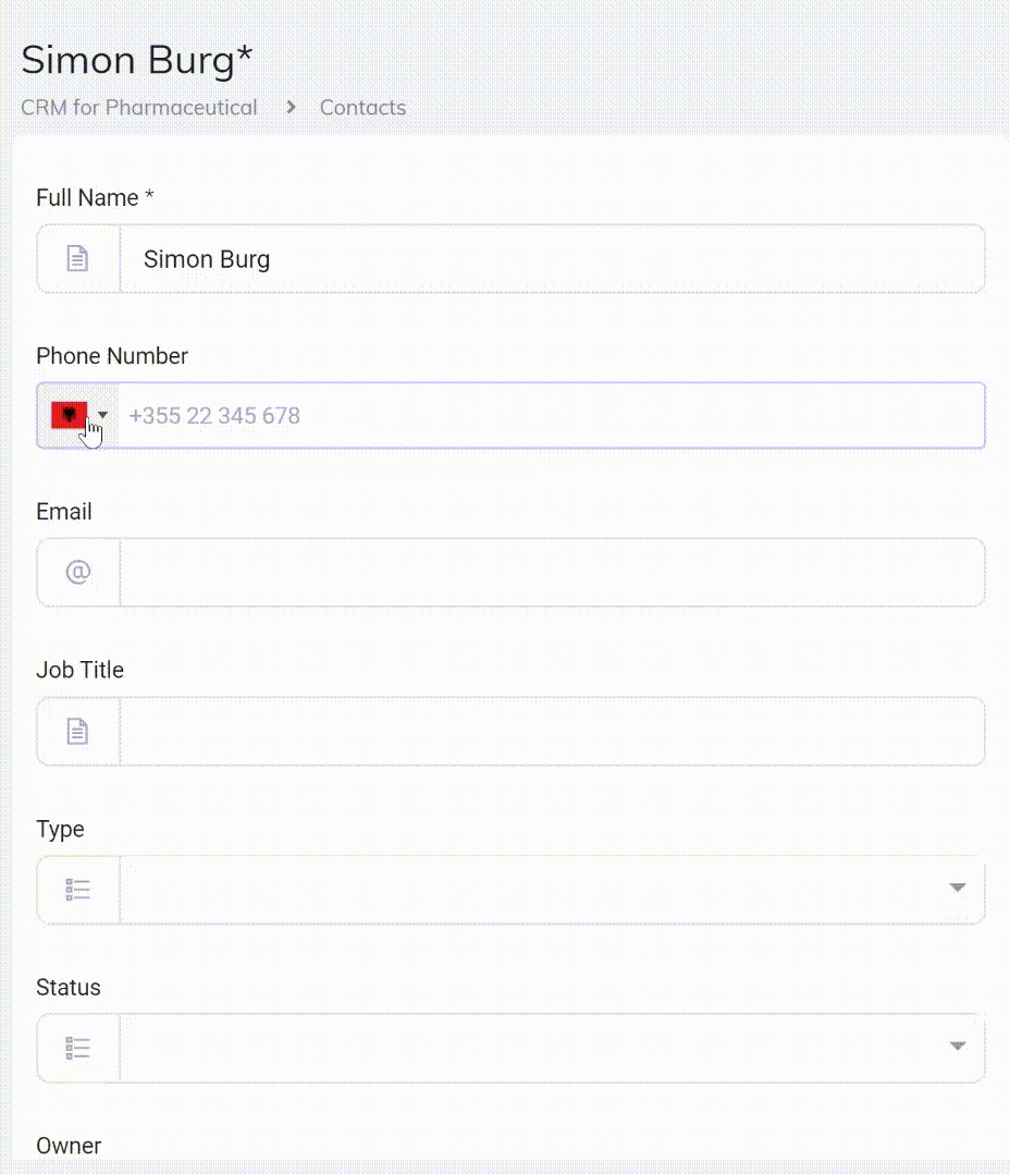 Workiom Help Center | Phone Formatting