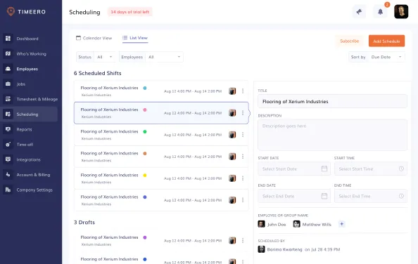 Timeero - Employee Scheduling App