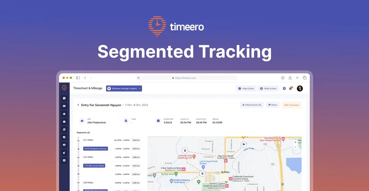 Timeero - Segmented Tracking