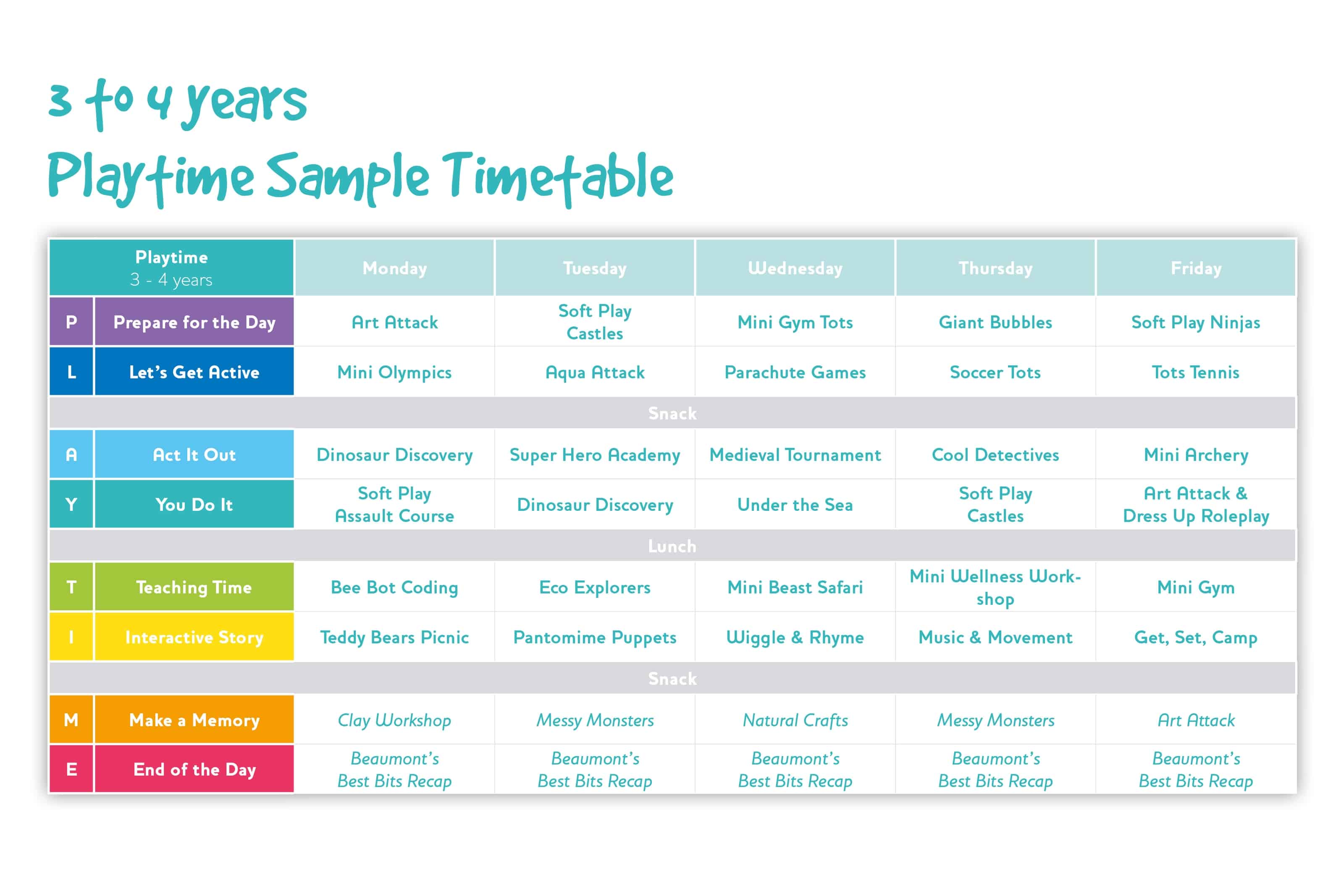 Day Camps for 3 to 4 Year Olds | Camp Beaumont