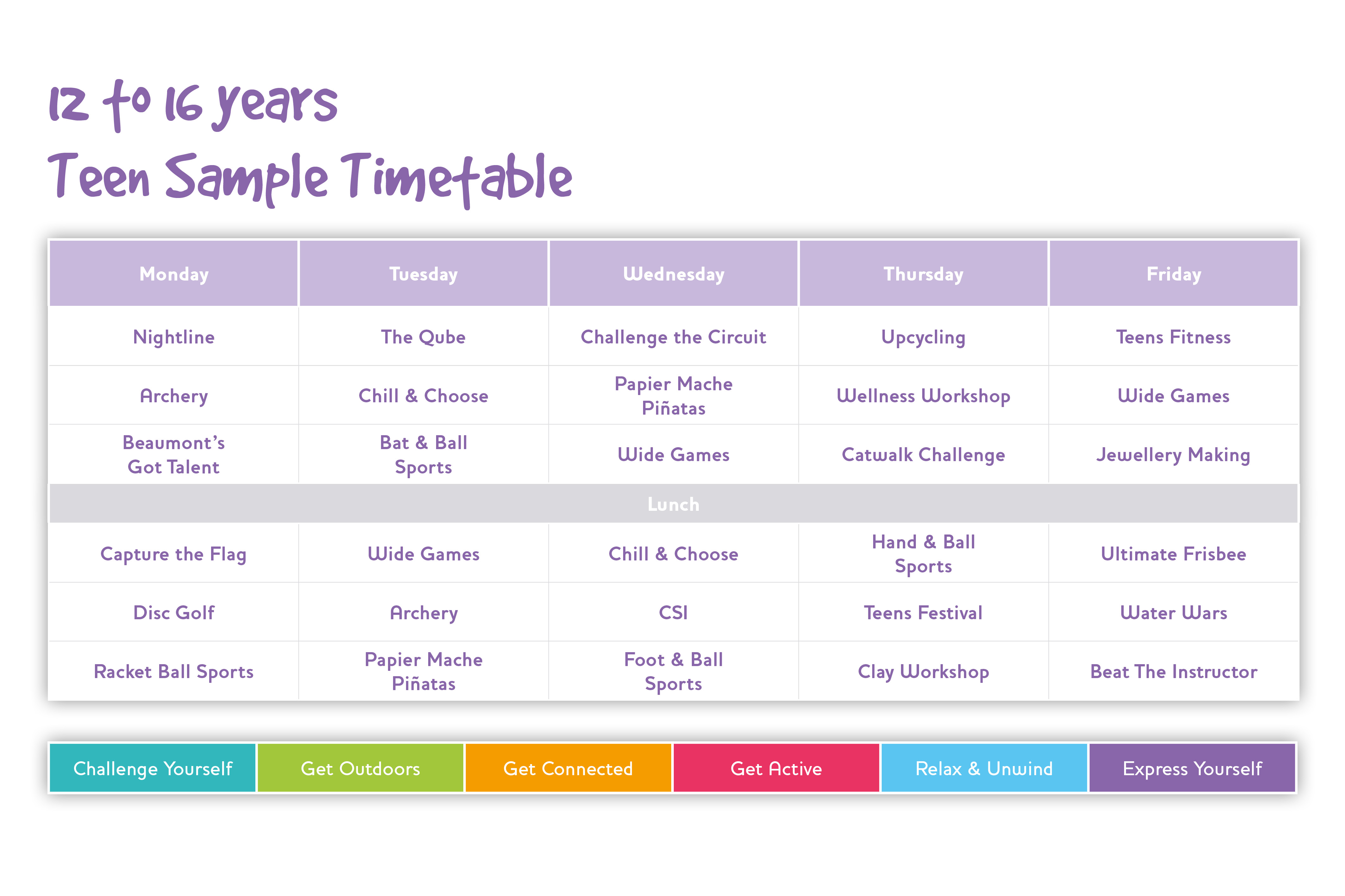 Teen Clubs - Day Camps for 12 to 16 Year Olds | Camp Beaumont