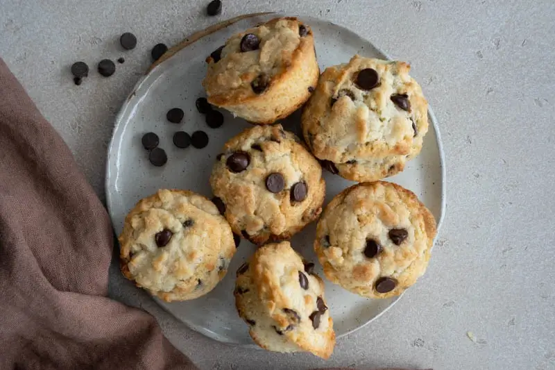 Small Batch Chocolate Chip Muffins (eggless)