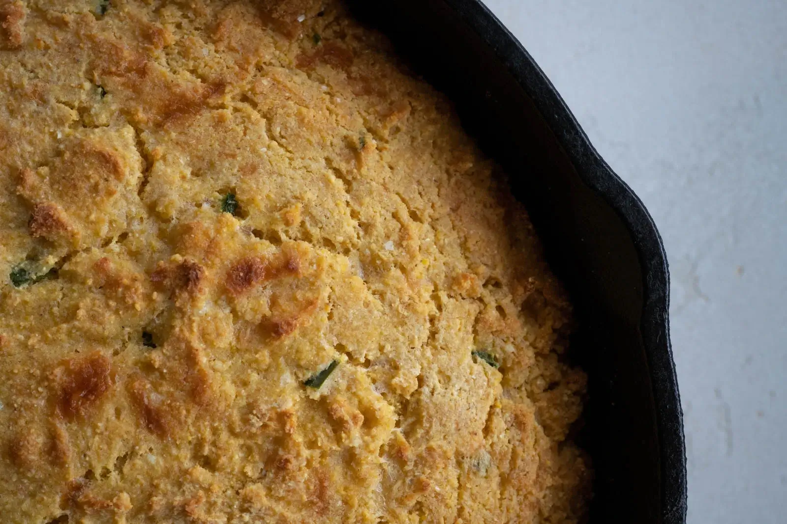 Whole Wheat Jalapeño and Cheddar Cornbread Skillet